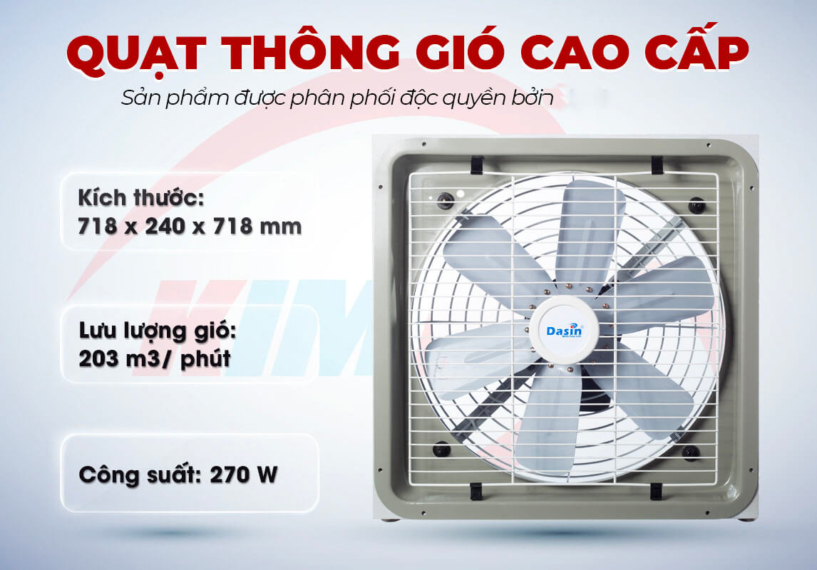 Quạt Thông Gió Vuông Dasin KVF-2460【 ️ Tổng kho Giá Rẻ